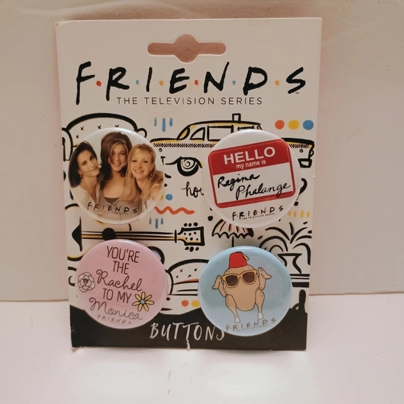 Warner Bros. | Accessories | Warner Bros Friends Button Set Black Red ...